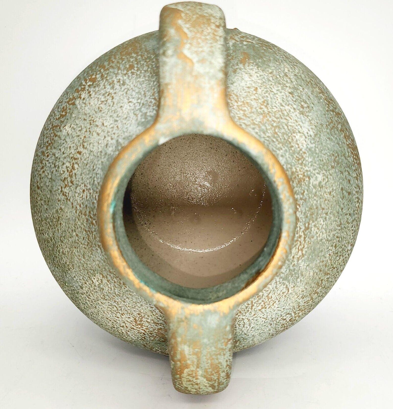 David Harris 2-handled Jug Turquoise W/gold Accents Harris Potteries ...