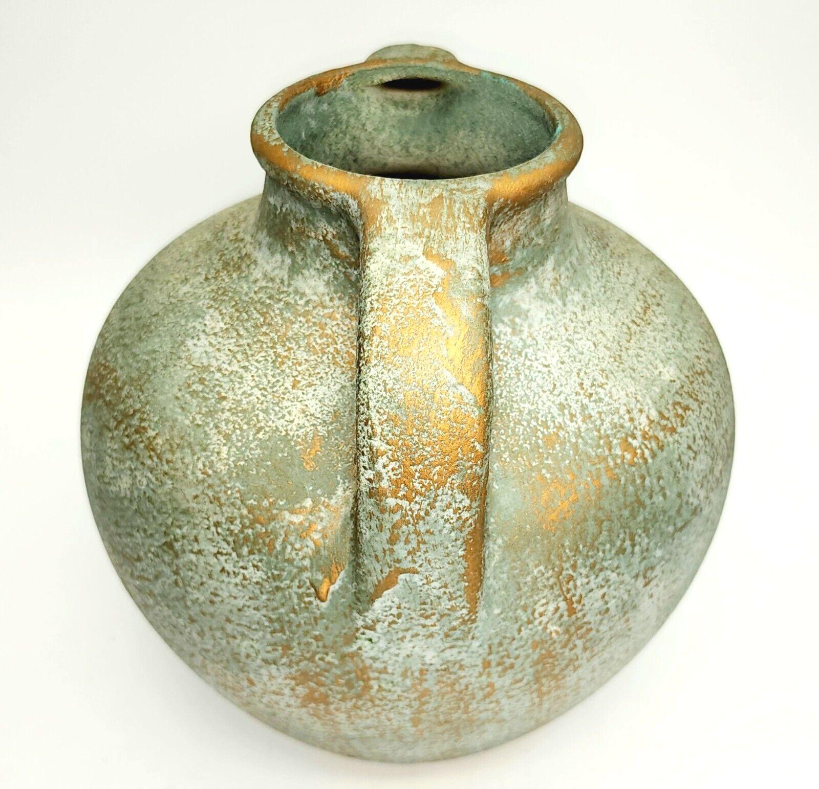 David Harris 2-handled Jug Turquoise W/gold Accents Harris Potteries ...