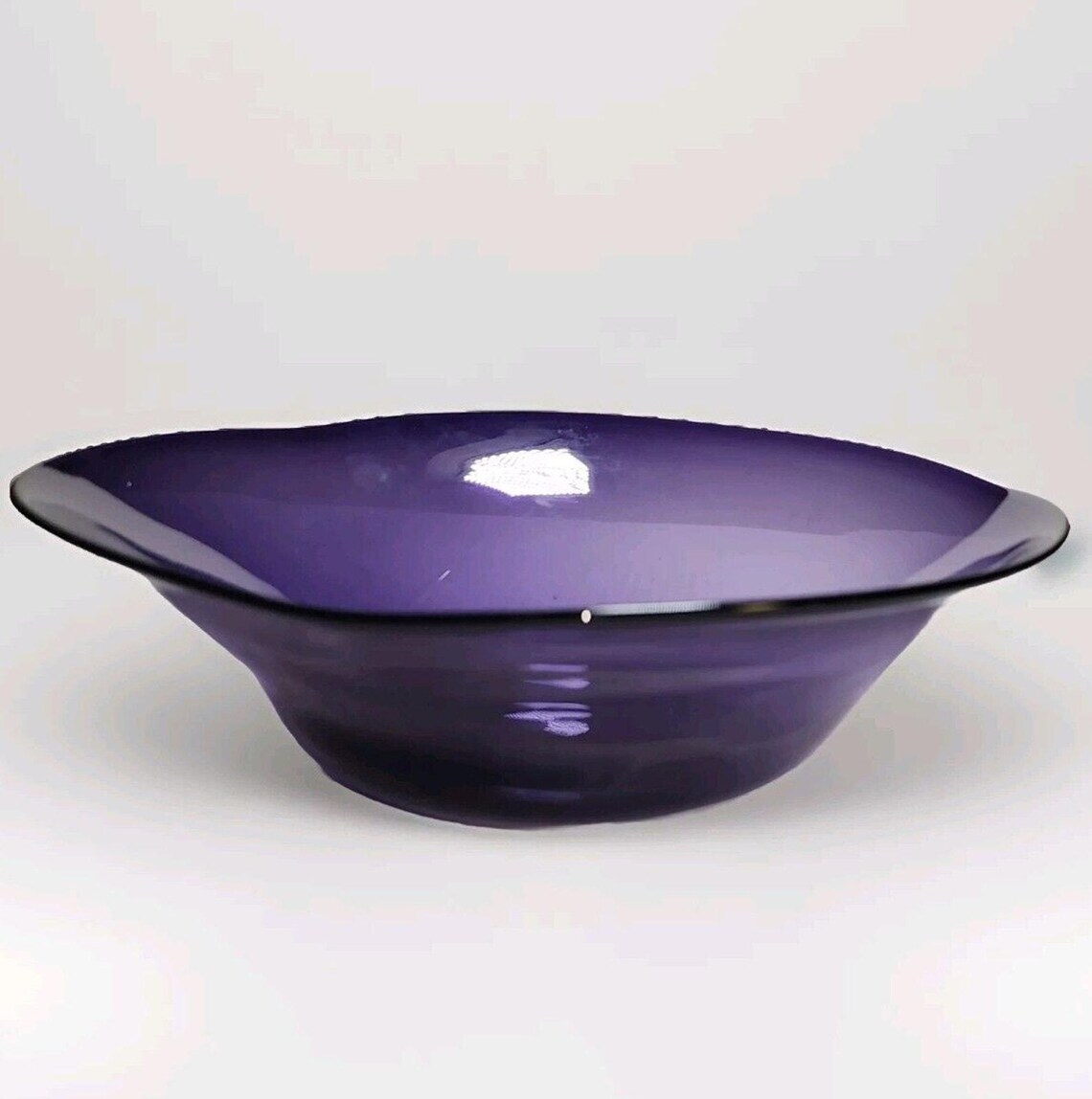 Rare Blenko Asymetrical Art Glass Bowl by Wayne Husted 5429 Purple ...