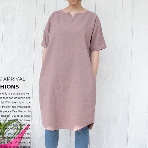 MOCHA Basic A-line Tunic PDF Sewing Pattern Large Paper - Etsy