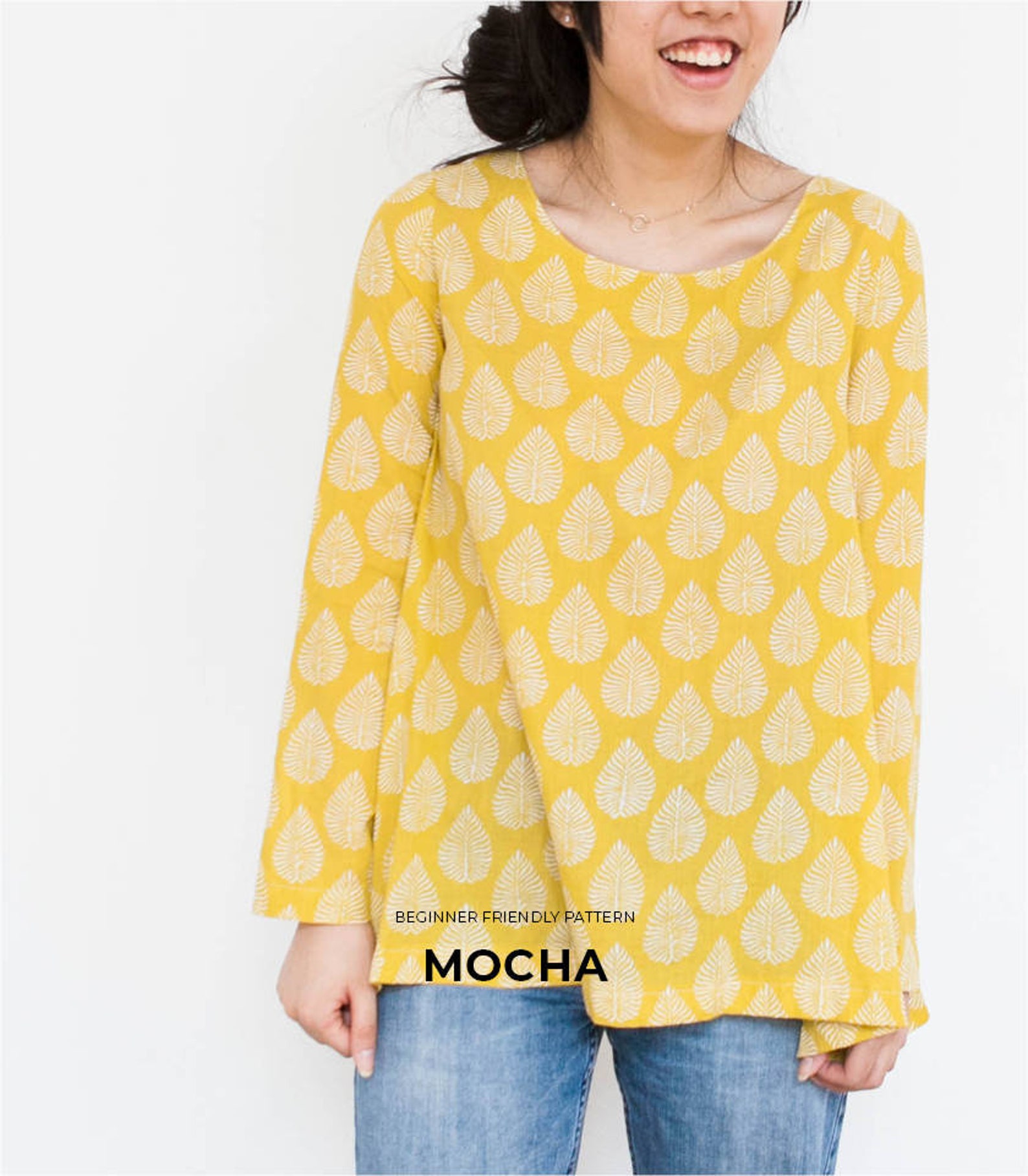 MOCHA Basic A-line Tunic PDF Sewing Pattern - Large Paper Printshop ...