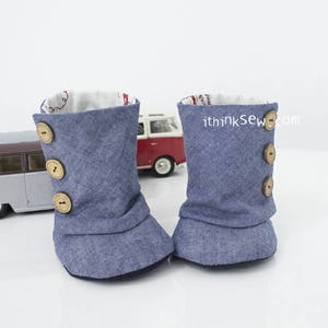 Toddler 3 Button Boots PDF Sewing Pattern Size 5,6,7 - Etsy