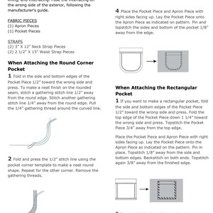 3 Styles Mina Kid's Apron PDF Sewing Pattern (4 Sizes) - Etsy