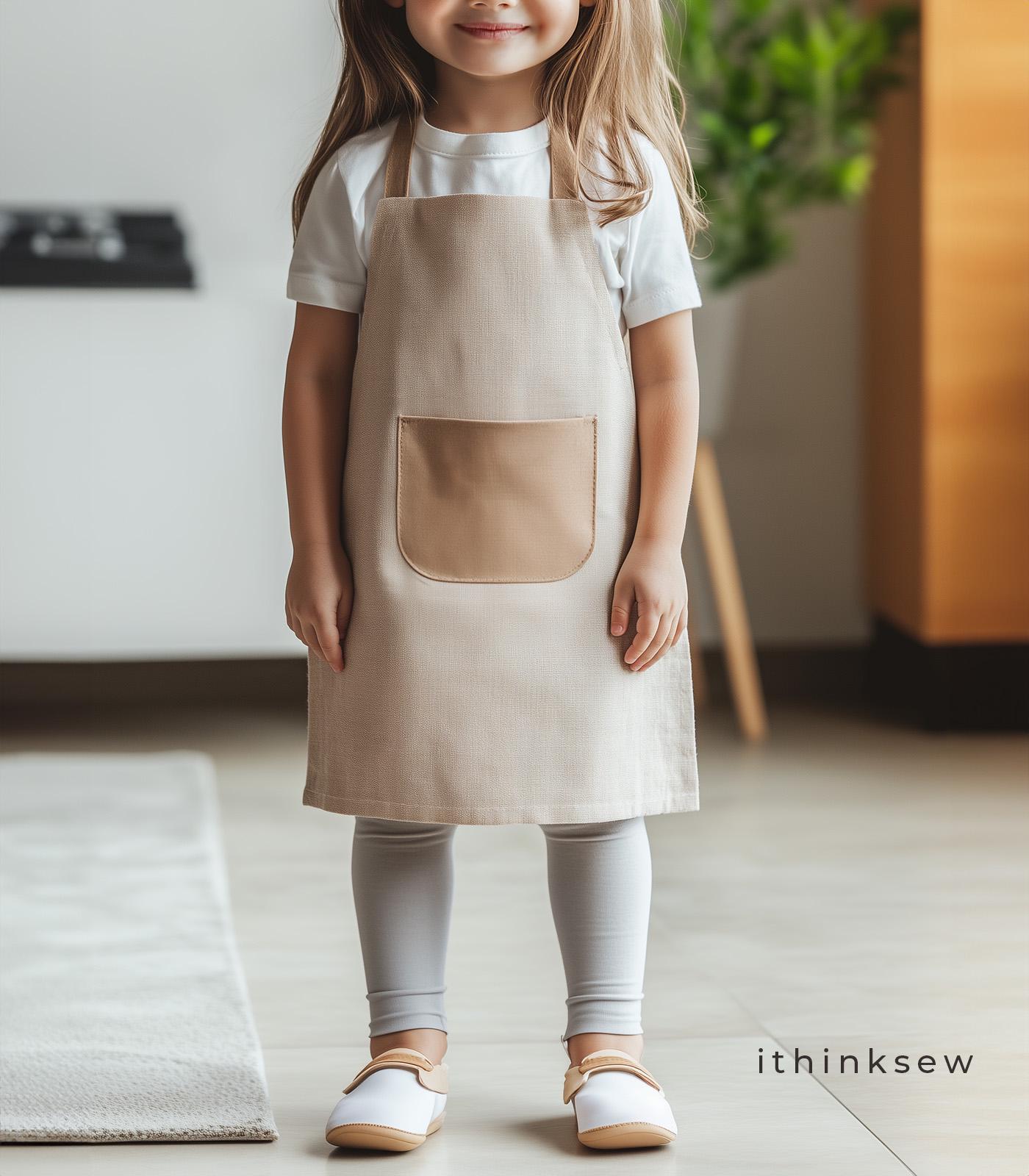 3 Styles Mina Kid's Apron PDF Sewing Pattern (4 Sizes) - Etsy