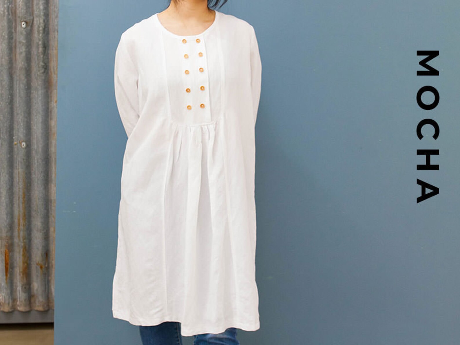 Women's Tunic Sewing Pattern PDF | Miley Bib Front Dress Pattern ...