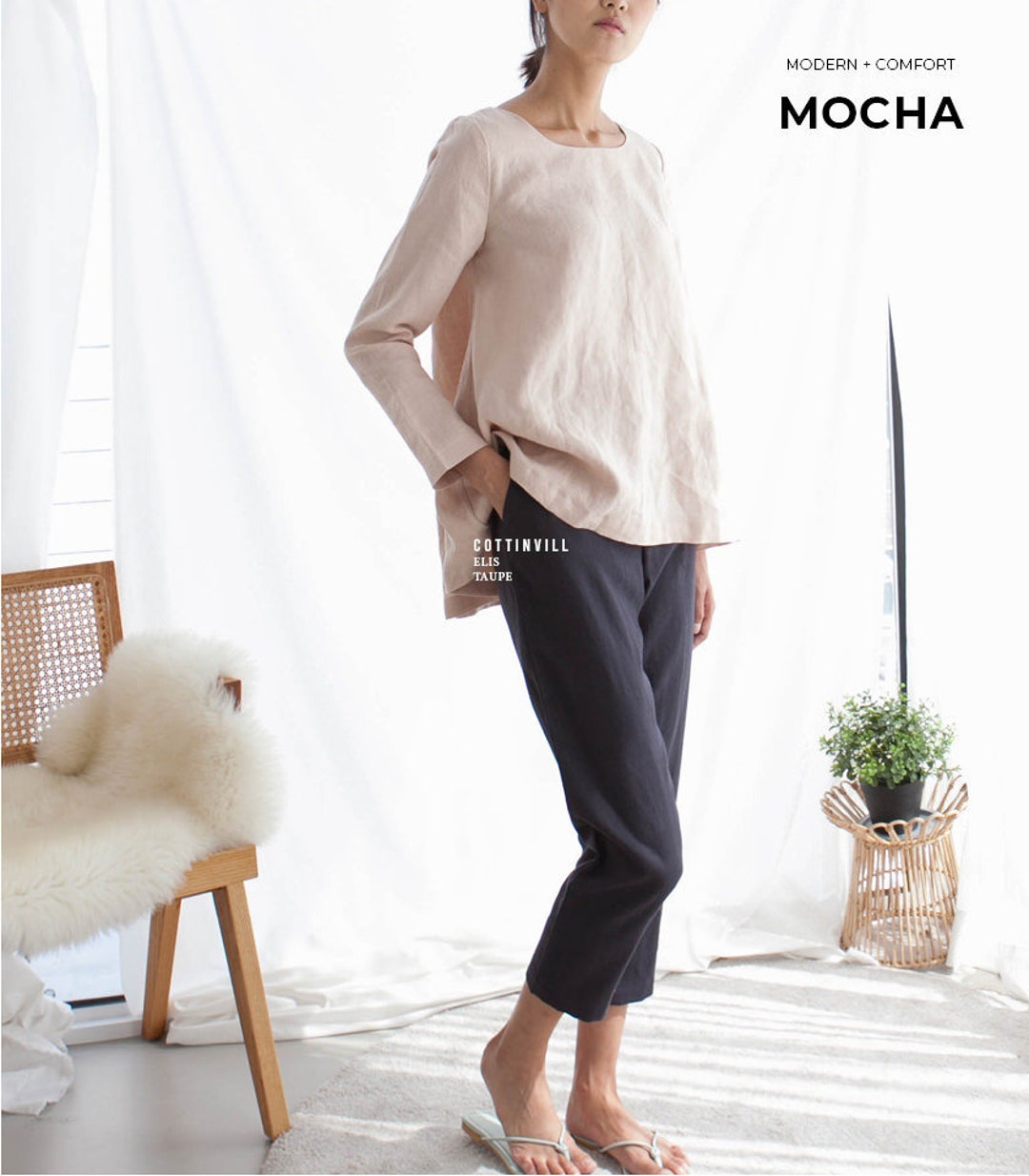 MOCHA Basic A-line Tunic PDF Sewing Pattern - Large Paper Printshop ...