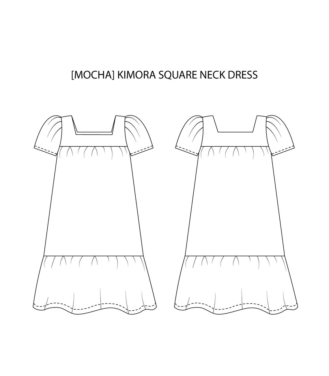 Curvy Fit Kimora Square Neck Dress PDF Sewing Pattern | Plus Size ...