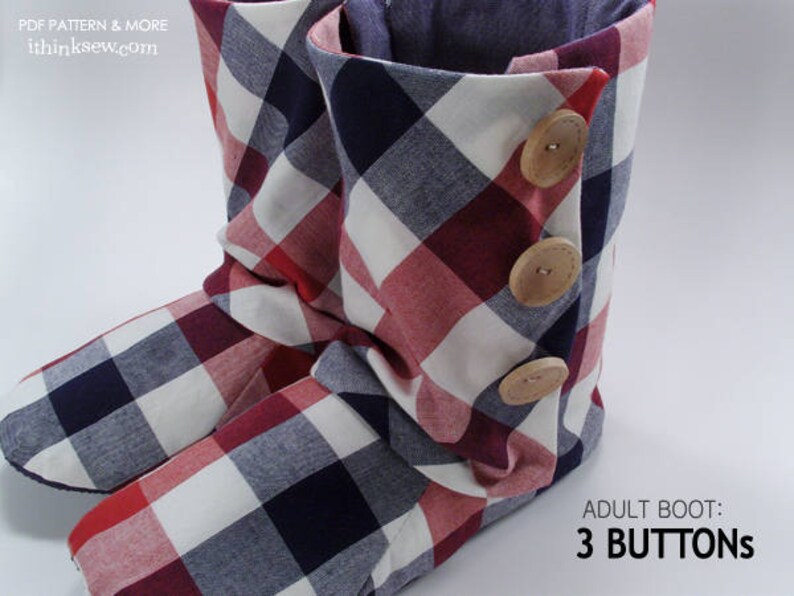 Adult 3 Button Boots PDF Sewing Pattern - Etsy
