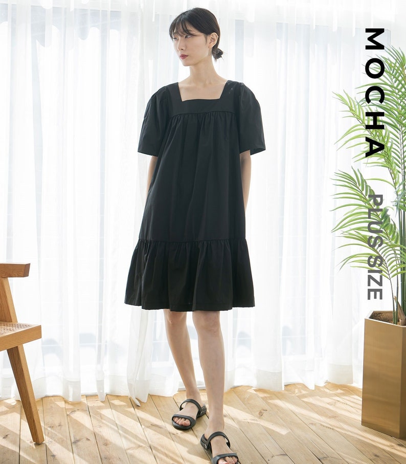 Plus Size MOCHA Kimora Square Neck Dress PDF Sewing Pattern - Etsy