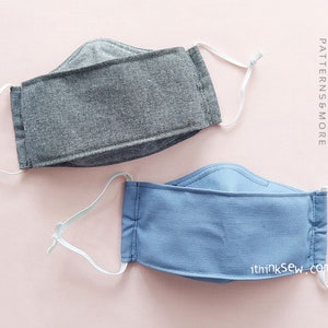 3D Mask With Filter Pocket PDF Sewing Pattern With Video - Etsy Canada