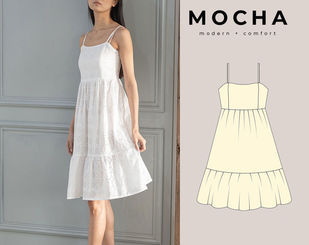 MOCHA Isobel Sundress PDF Sewing Pattern - 4 Kinds of Paper (A4, US ...