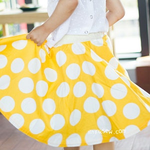 Ariel Girls Circle Skirt PDF Sewing Pattern & Video Tutorial | Etsy