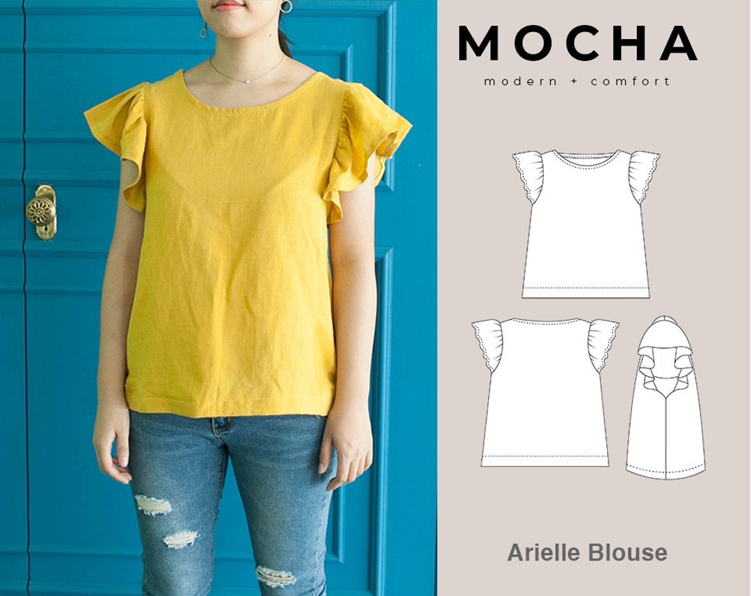 MOCHA Arielle Blouse PDF Sewing Pattern - Etsy