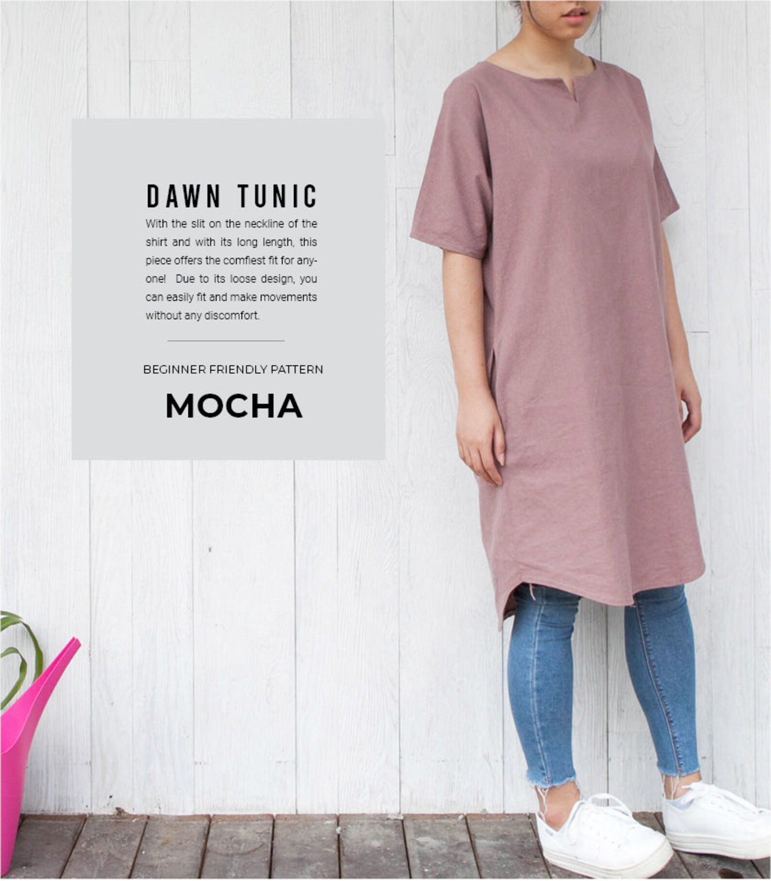 MOCHA Dawn Tunic Plus Size PDF Sewing Pattern Large Paper - Etsy