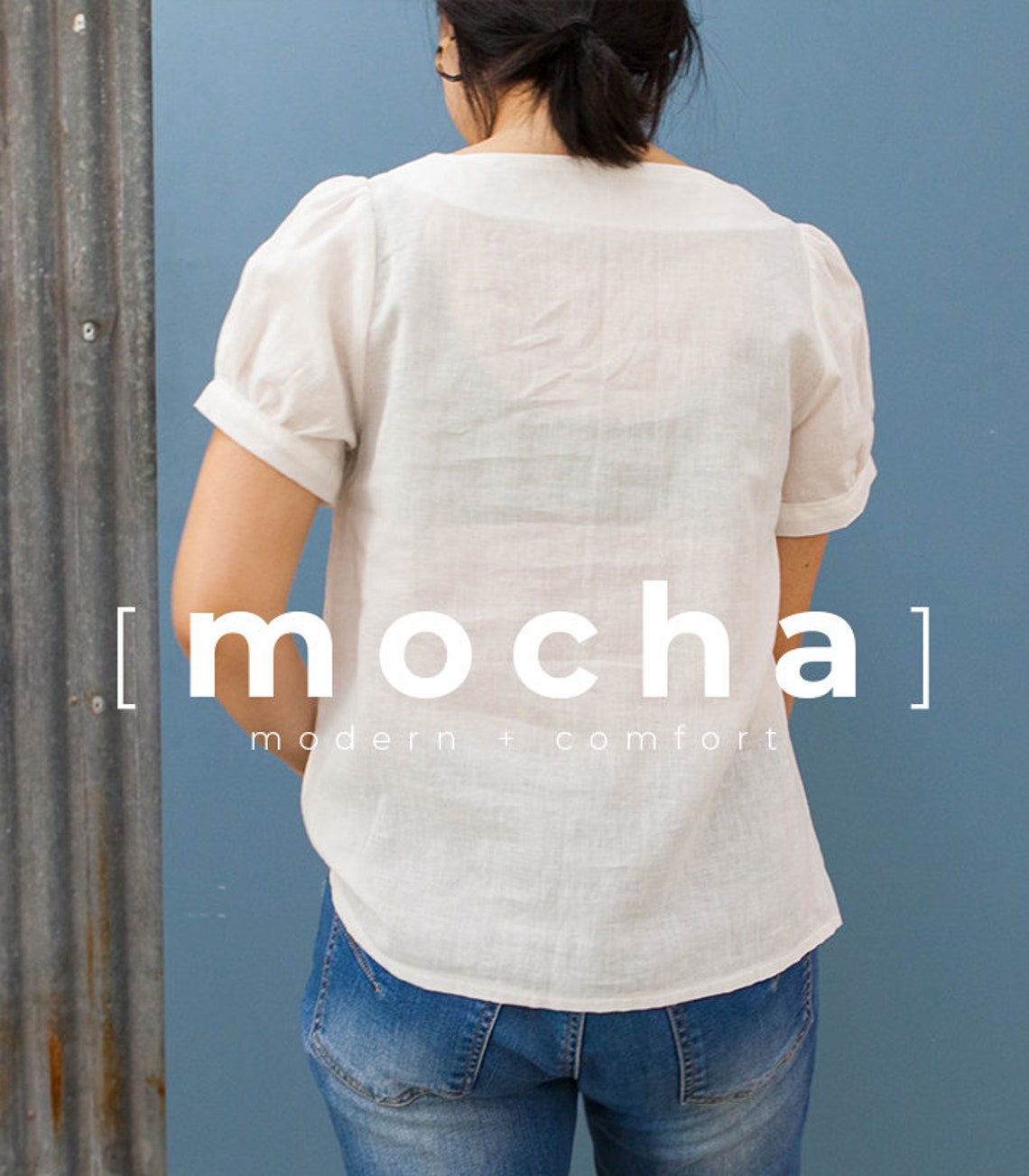 Oliwia Square Neck Blouse PDF Sewing Pattern 4 Kinds of - Etsy