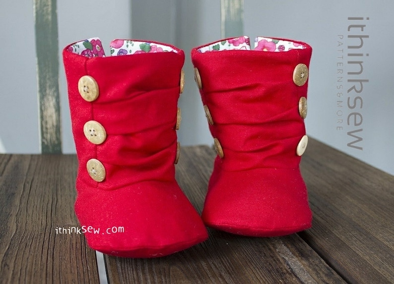 Nico Baby Boot Sewing Pattern | PDF Infant Shoe Tutorial | DIY Cloth ...