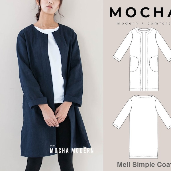 Long Coat Pattern - Etsy Canada