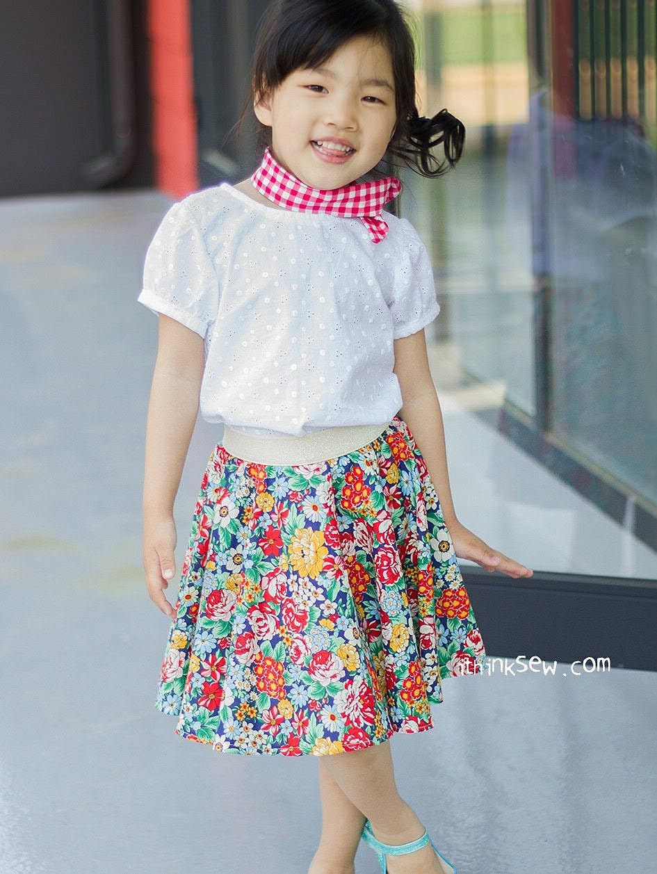 Ariel Girls Circle Skirt PDF Sewing Pattern & Video Tutorial - Etsy
