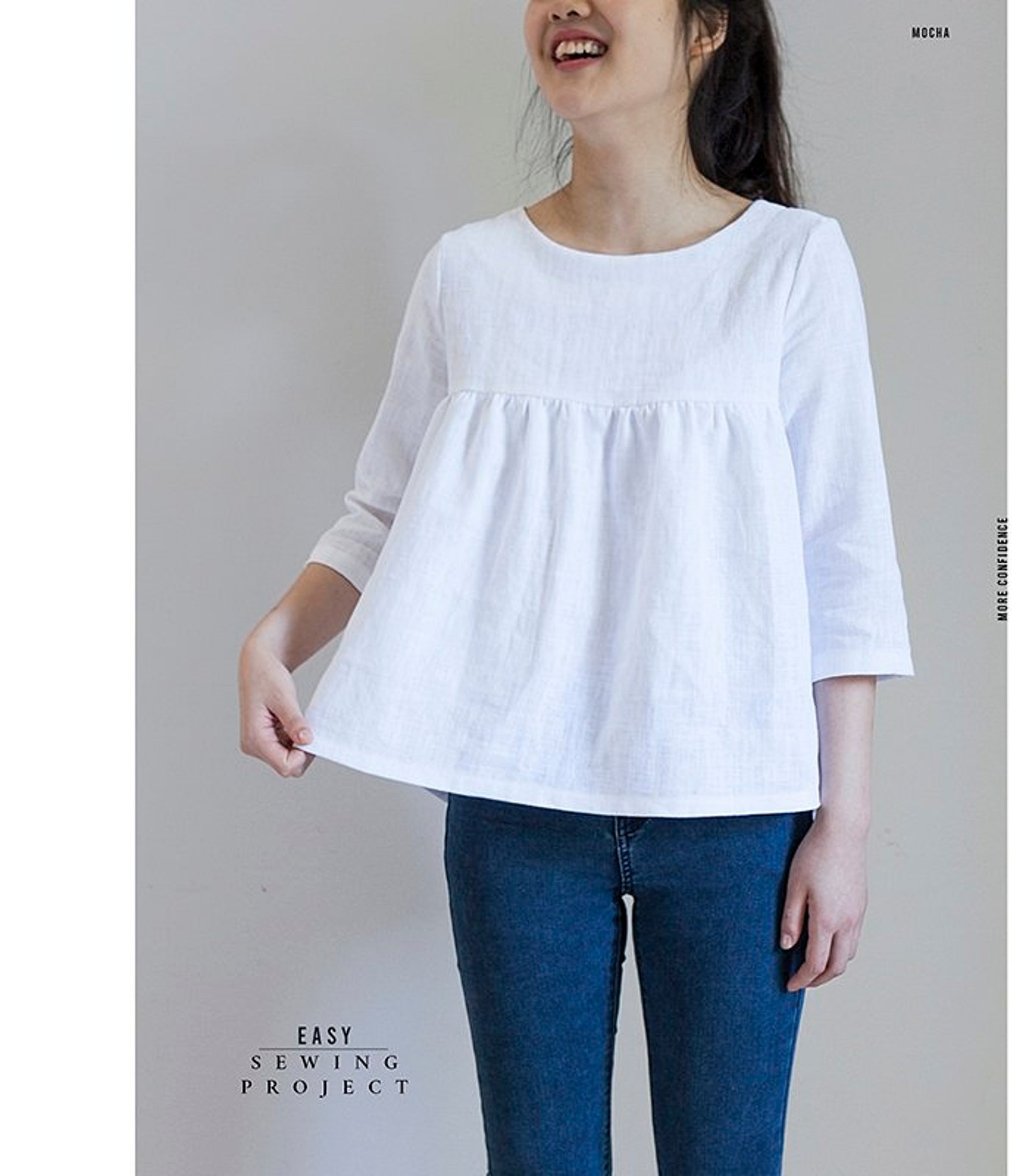 MOCHA Patsy Blouse 10 Sizes PDF Sewing Pattern Plus Size - Etsy Canada