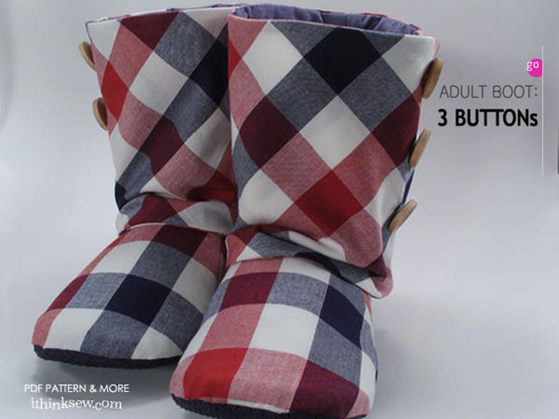 Adult 3 Button Boots PDF Sewing Pattern - Etsy