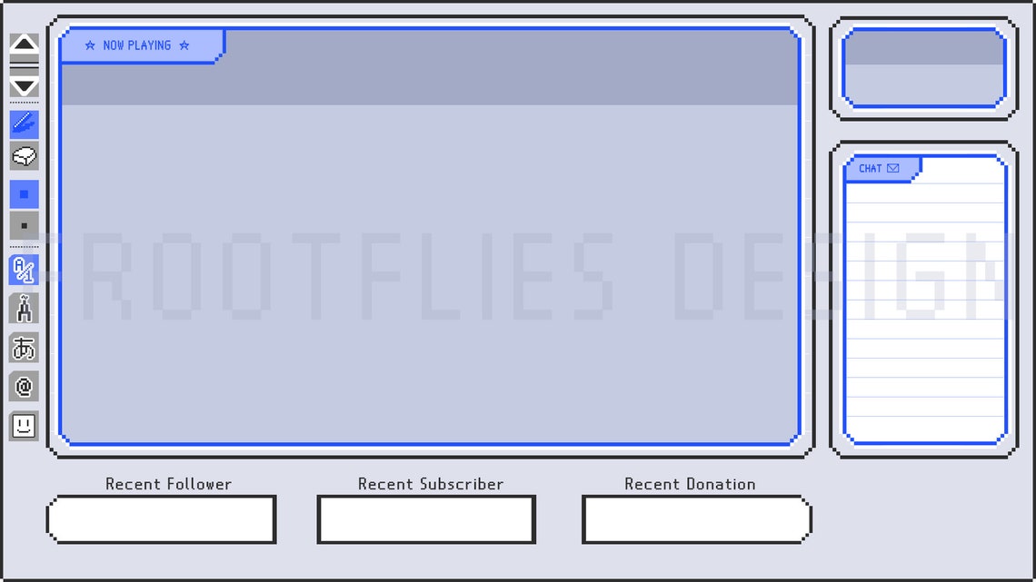 Twitch Stream Overlay Package | Retro DS Gaming Consol Pictochat Theme ...