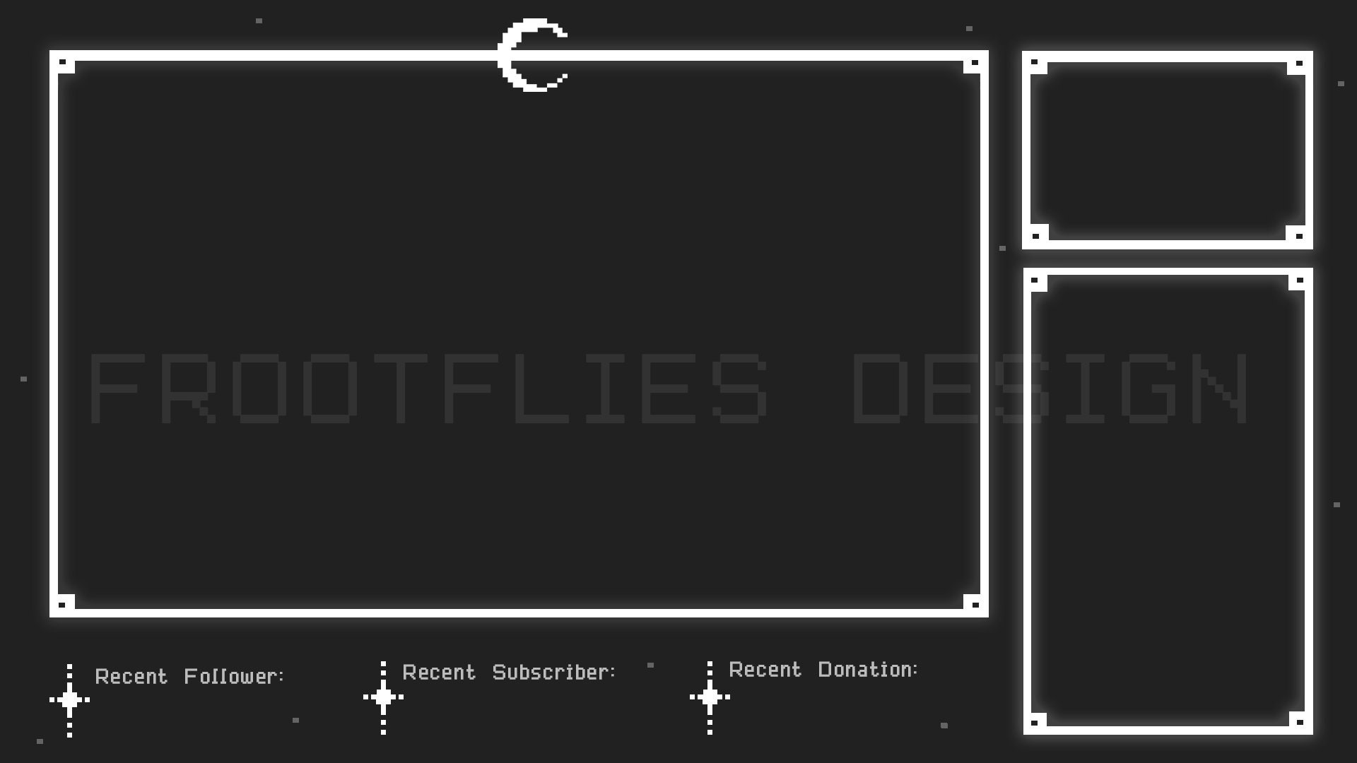 Twitch Stream Overlay Package | Moon and Stars Theme Dark Pixel 8-bit ...
