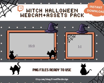 Witch Cat Pixel Art - Etsy