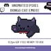 ANIMATED Bongo Cat Anime Black Witch Kitty Anime Kawaii Twitch ...