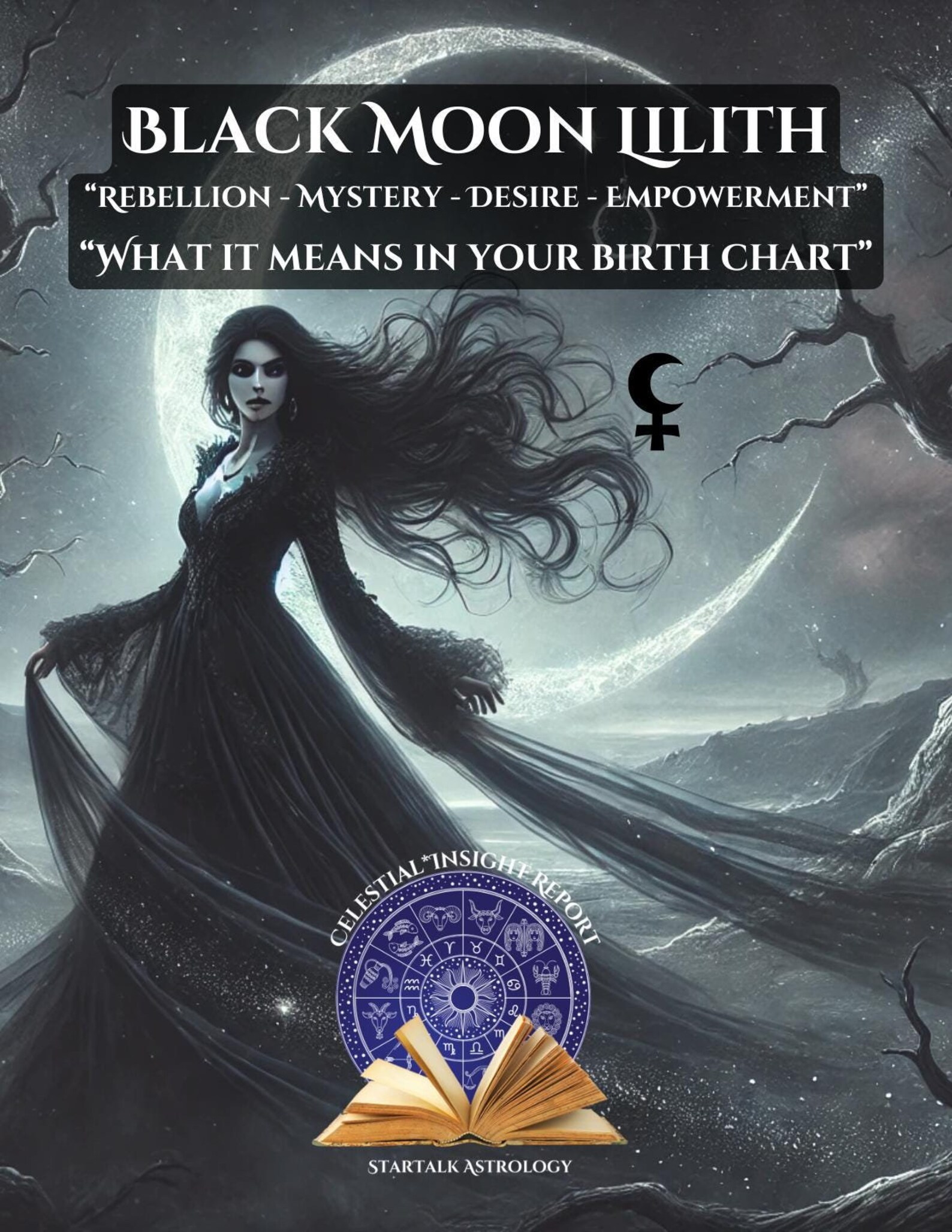 Your Black Moon Lilith what It Means in Your Birth Chart - Etsy