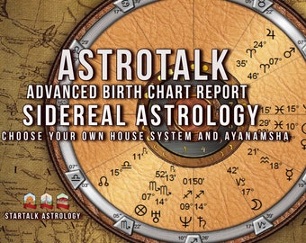 Sidereal Natal Chart - Etsy