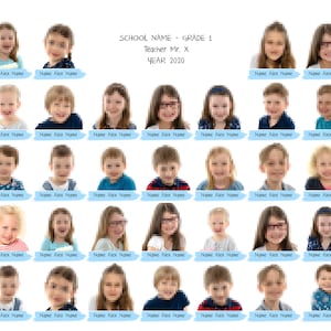 Custom Class Photo Collage Template for School Kindergarten Classroom ...