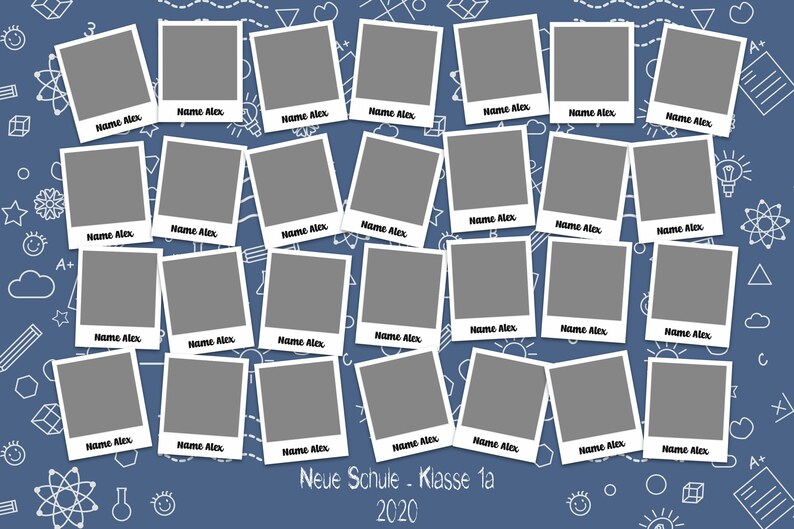 Custom Class Photo Collage Template for School Kindergarten Classroom ...