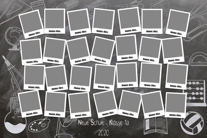 Custom Class Photo Collage Template for School Kindergarten Classroom ...