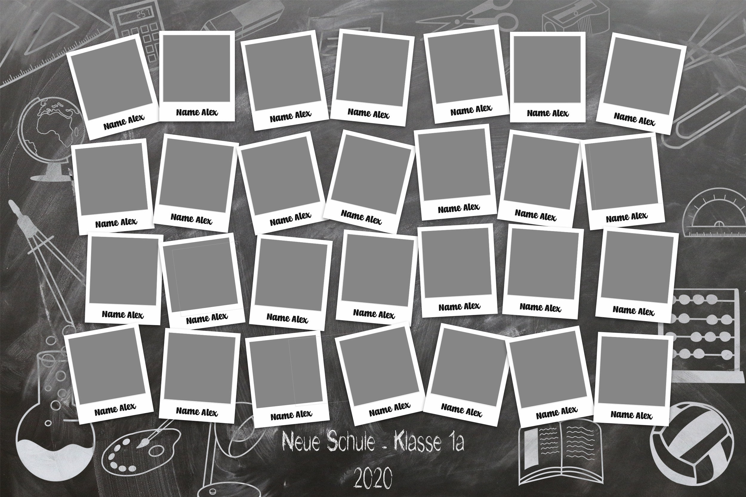 Custom Class Photo Collage Template for School Kindergarten Classroom ...