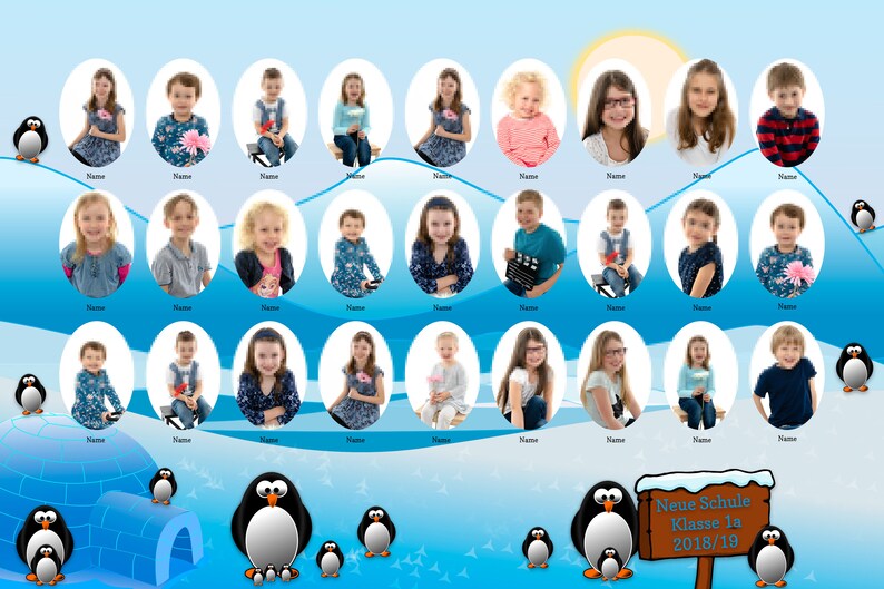 Custom Class Photo Collage Template for School Kindergarten Classroom ...