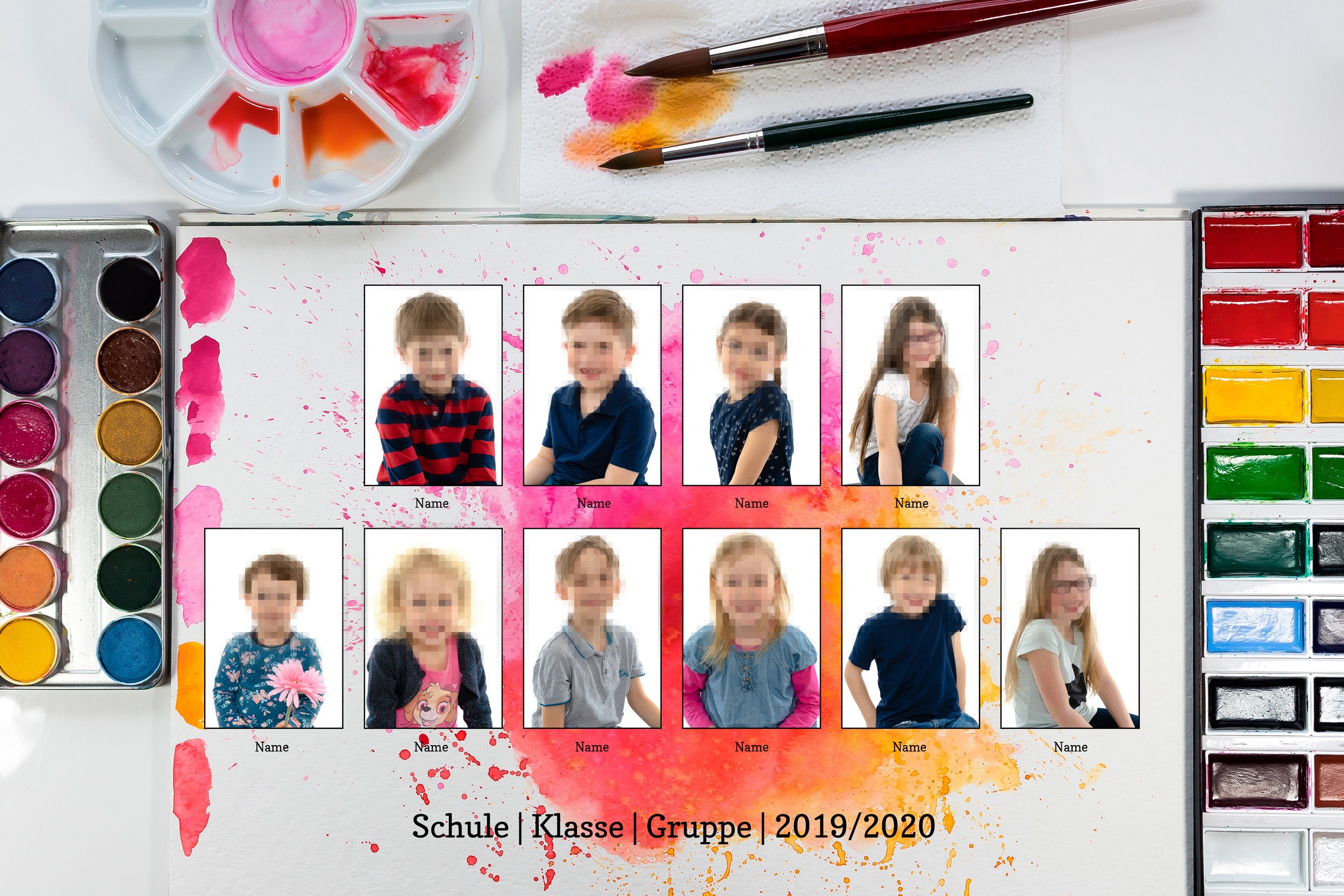 Custom Class Photo Collage Template for School Kindergarten Classroom ...