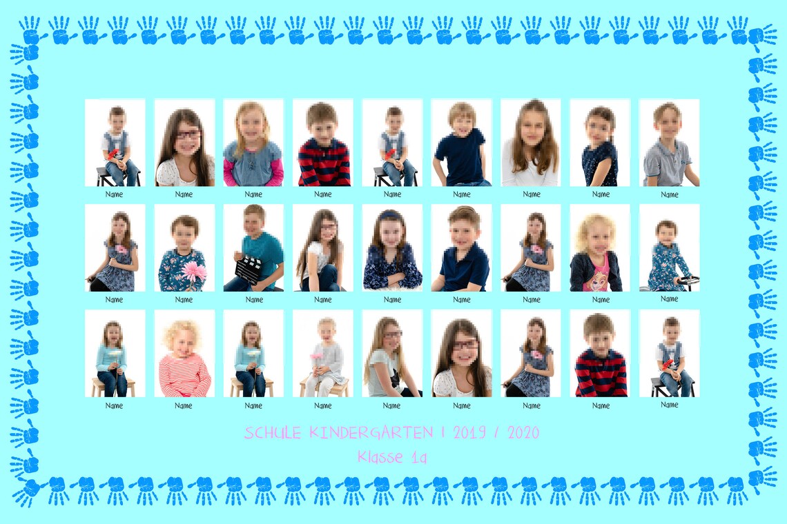 Custom Class Photo Collage Template for School Kindergarten Classroom ...