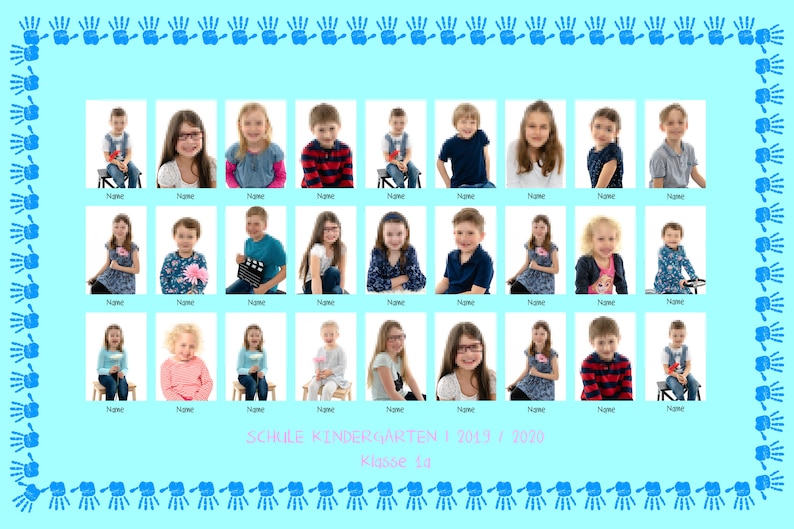 Custom Class Photo Collage Template for School Kindergarten Classroom ...