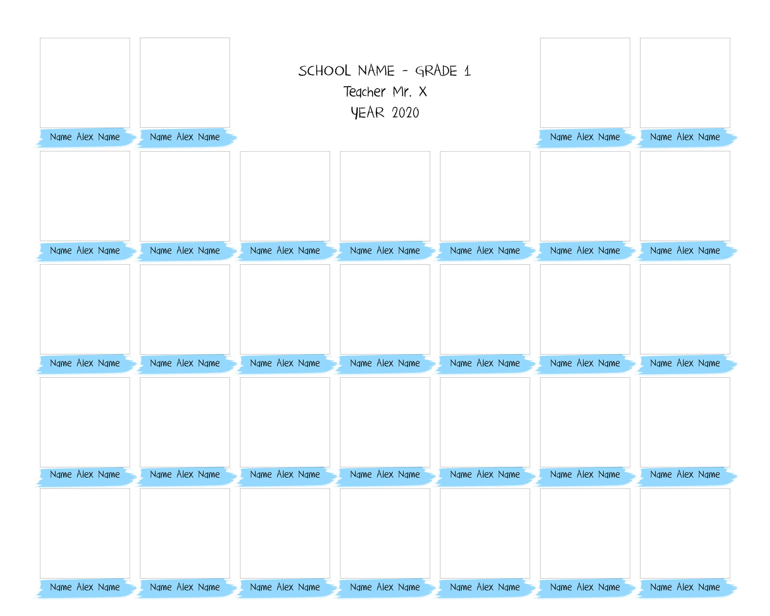 Custom Class Photo Collage Template for School Kindergarten Classroom ...