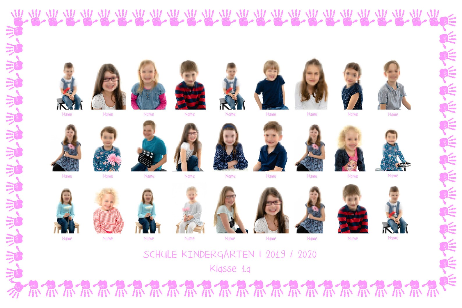Custom Class Photo Collage Template for School Kindergarten Classroom ...