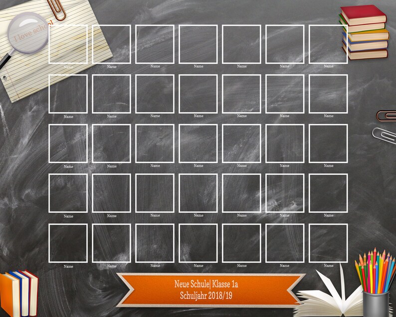 Custom Class Photo Collage Template for School Kindergarten Classroom ...