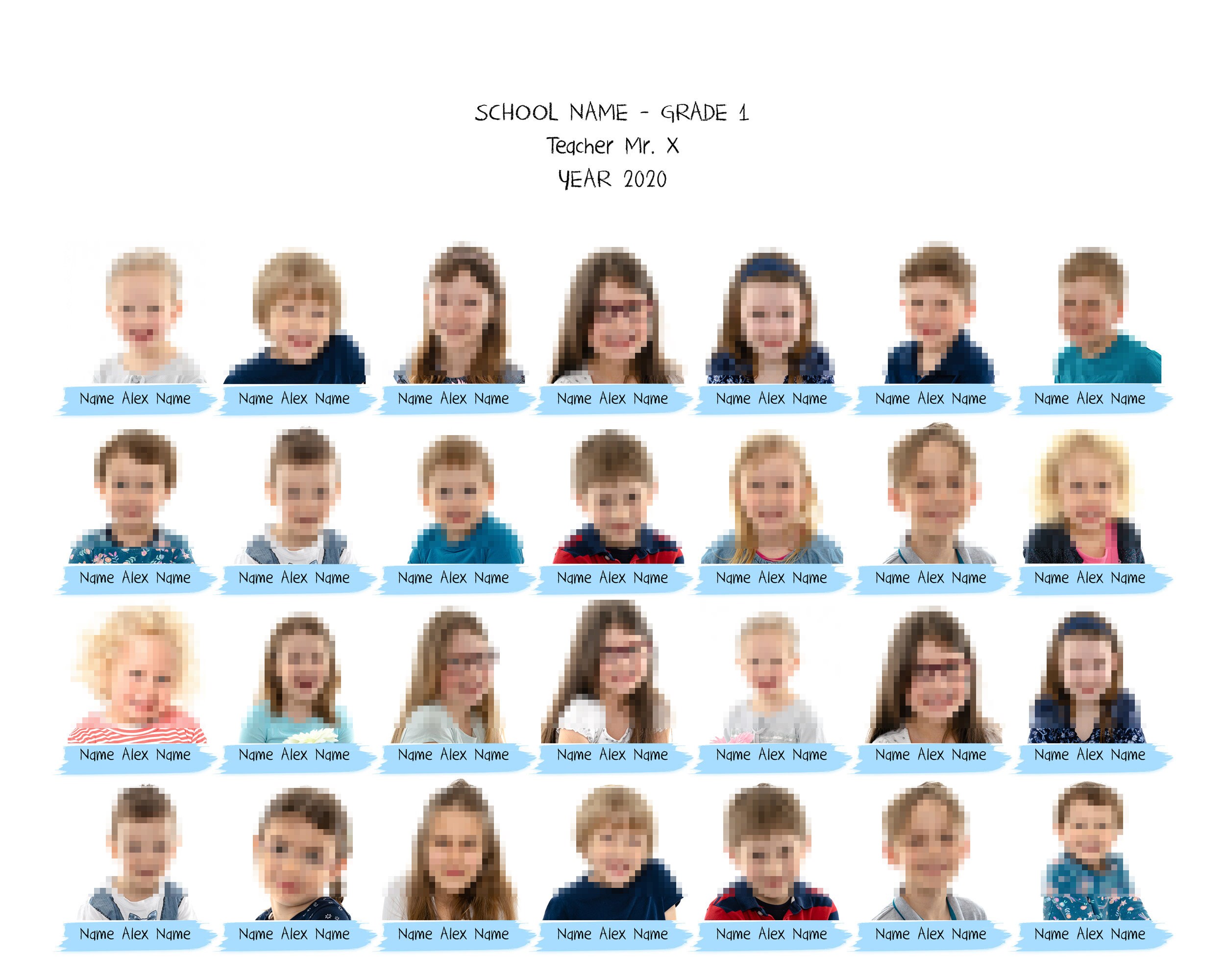 Custom Class Photo Collage Template for School Kindergarten Classroom ...