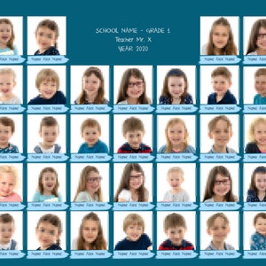 Custom Class Photo Collage Template for School Kindergarten Classroom ...