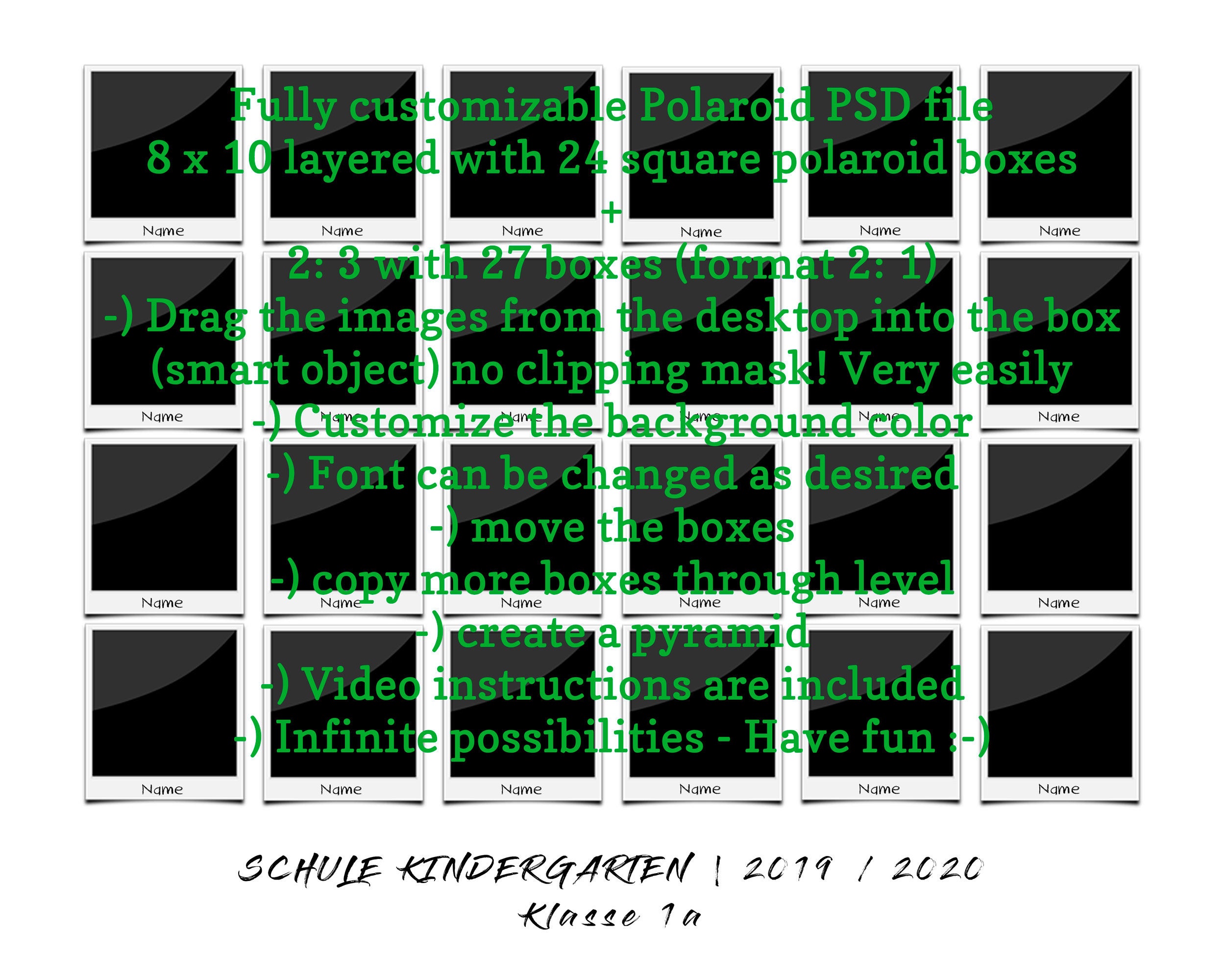 Custom Class Photo Collage Template School Kindergarten Classroom ...