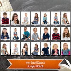 Custom Class Photo Collage Template for School Kindergarten Classroom ...