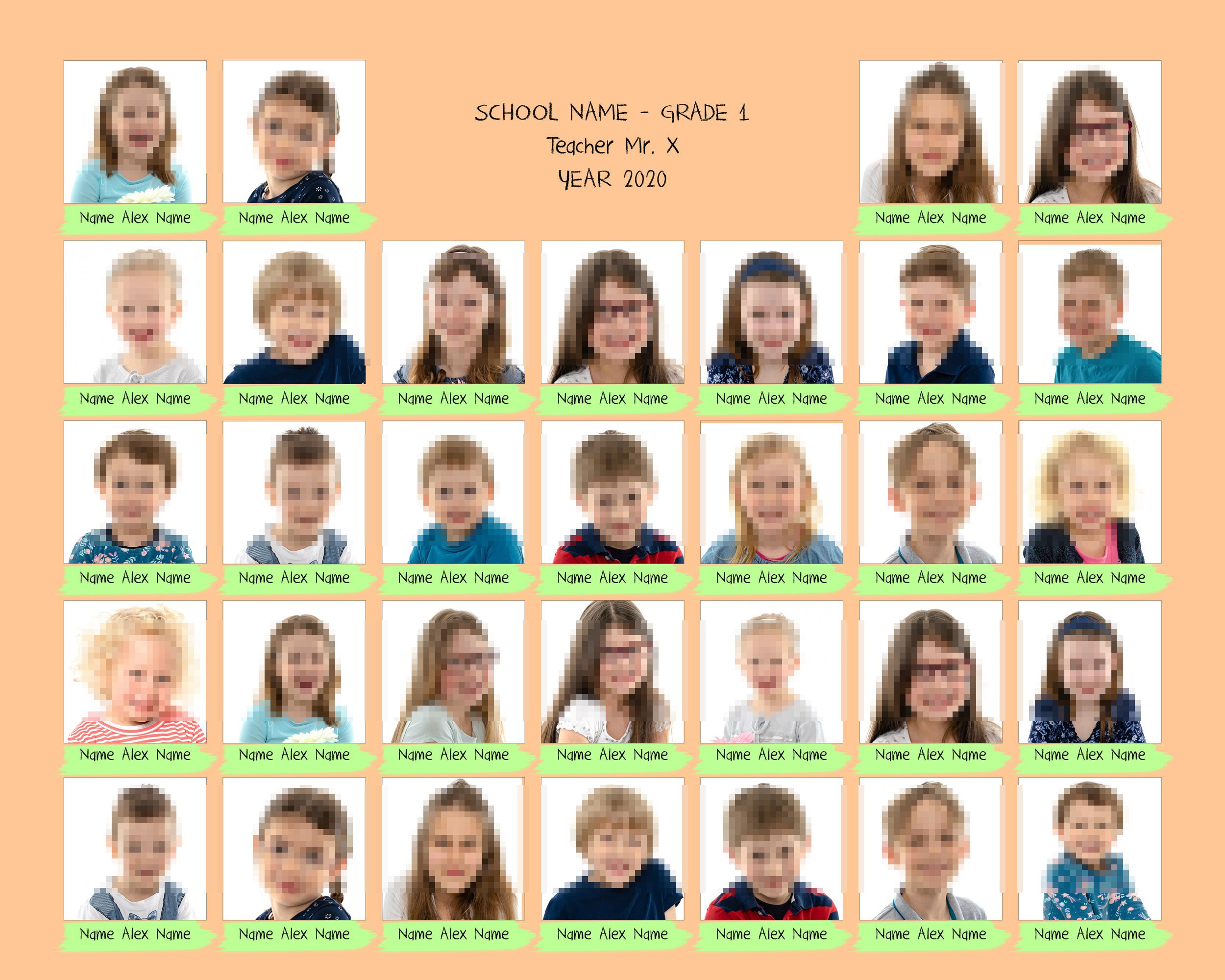 Custom Class Photo Collage Template for School Kindergarten Classroom ...