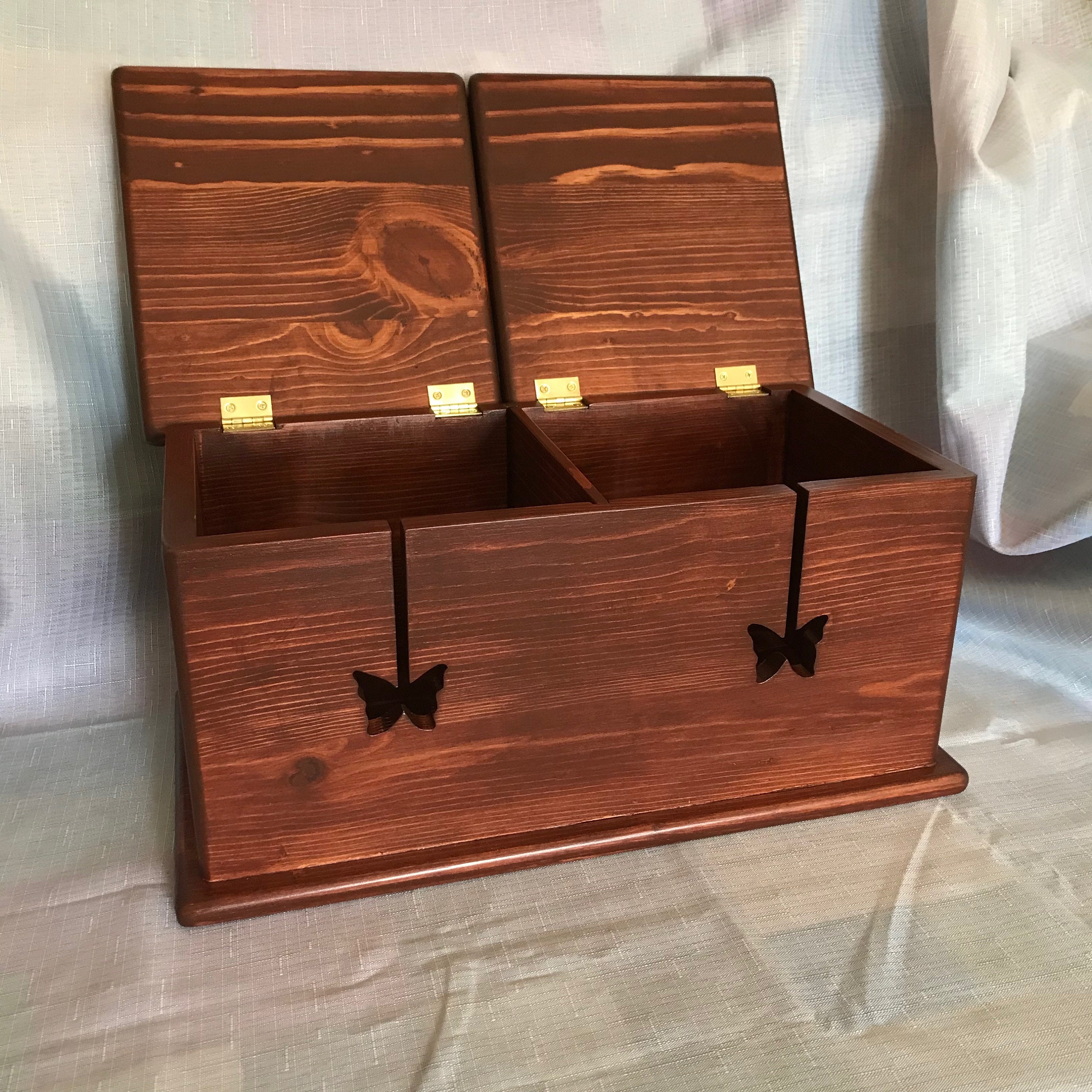 Repurposed Wood Double Yarn Box With Butterfly Shaped Yarn - Etsy