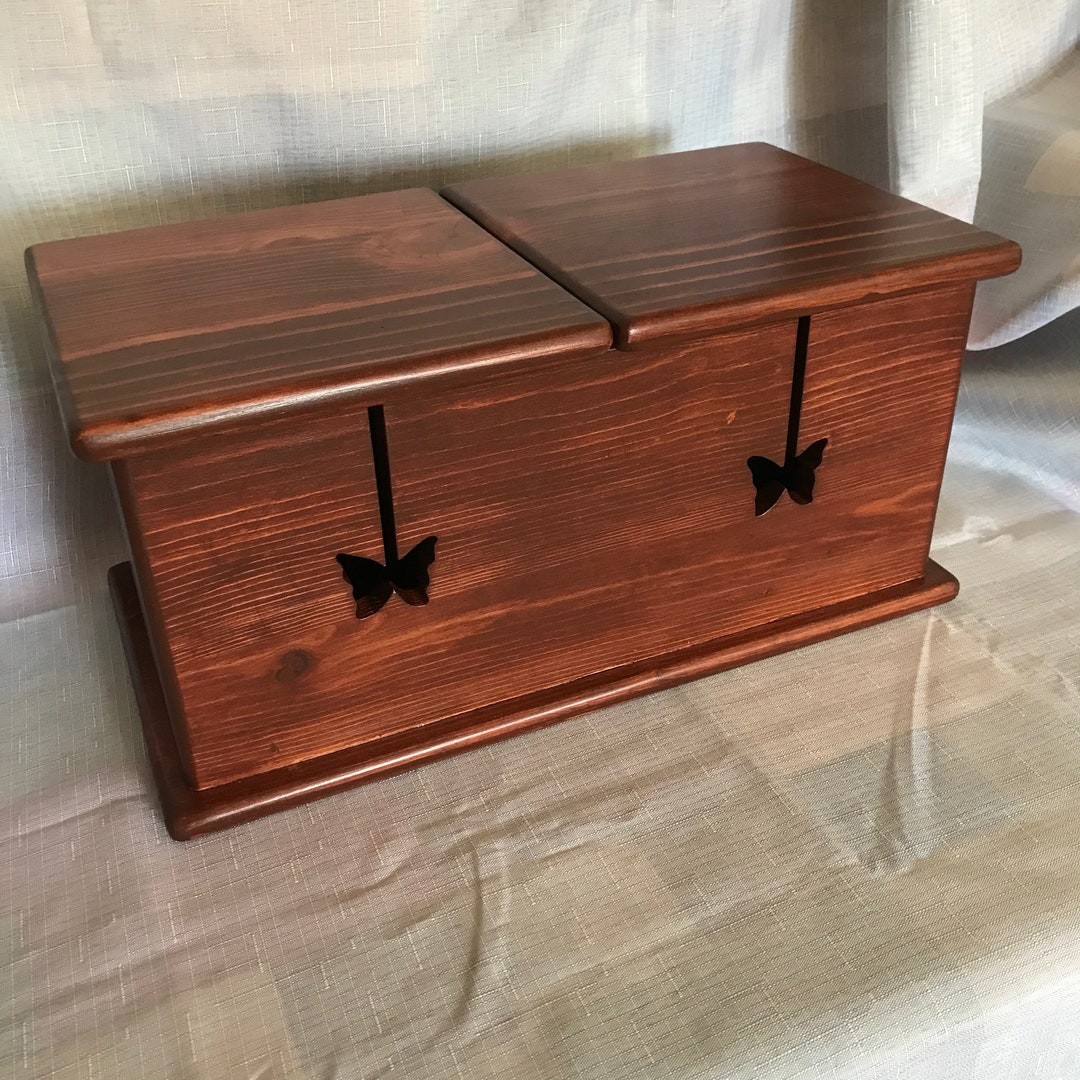 Repurposed Wood Double Yarn Box With Butterfly Shaped Yarn Openings - Etsy
