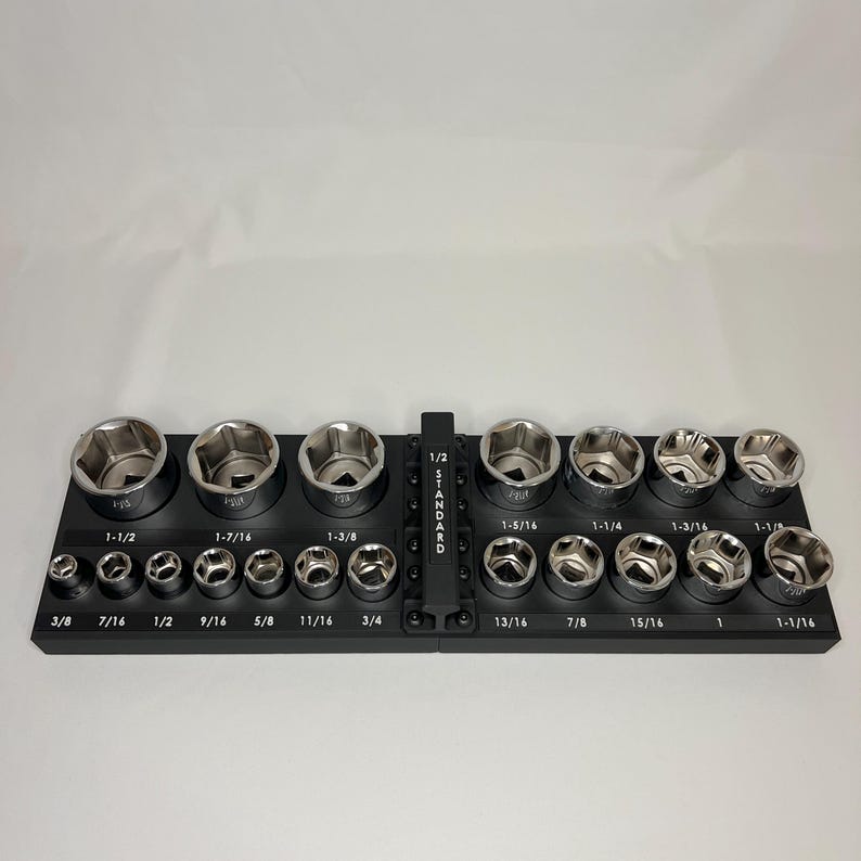 1/2 Drive Socket Trays NO SKIPS 3/8in - 1-1/2in & 10mm - 38mm ...