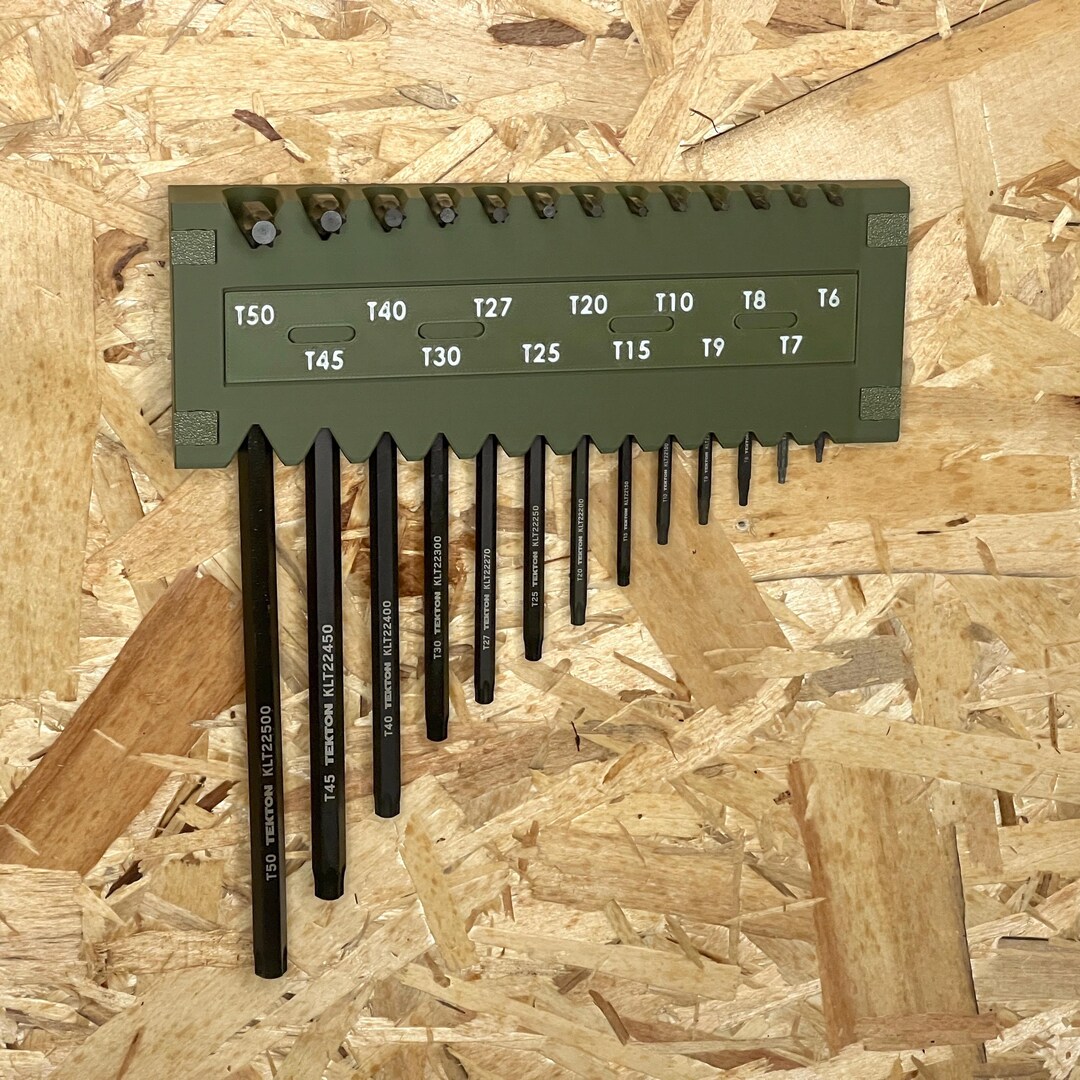 Torx Key Wall Mount Storage Organizer / Holder T6 - T50 13pc Holder - Etsy